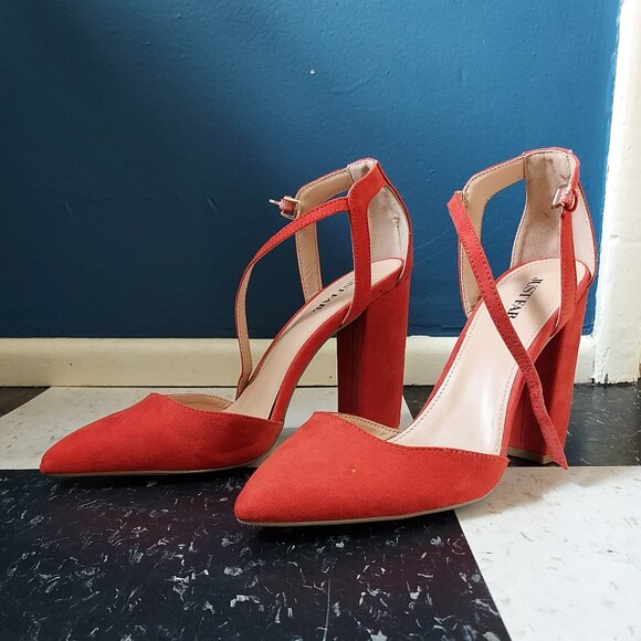 JustFab | Shoes | 324 22 Rust Chunky Heel | Poshmark